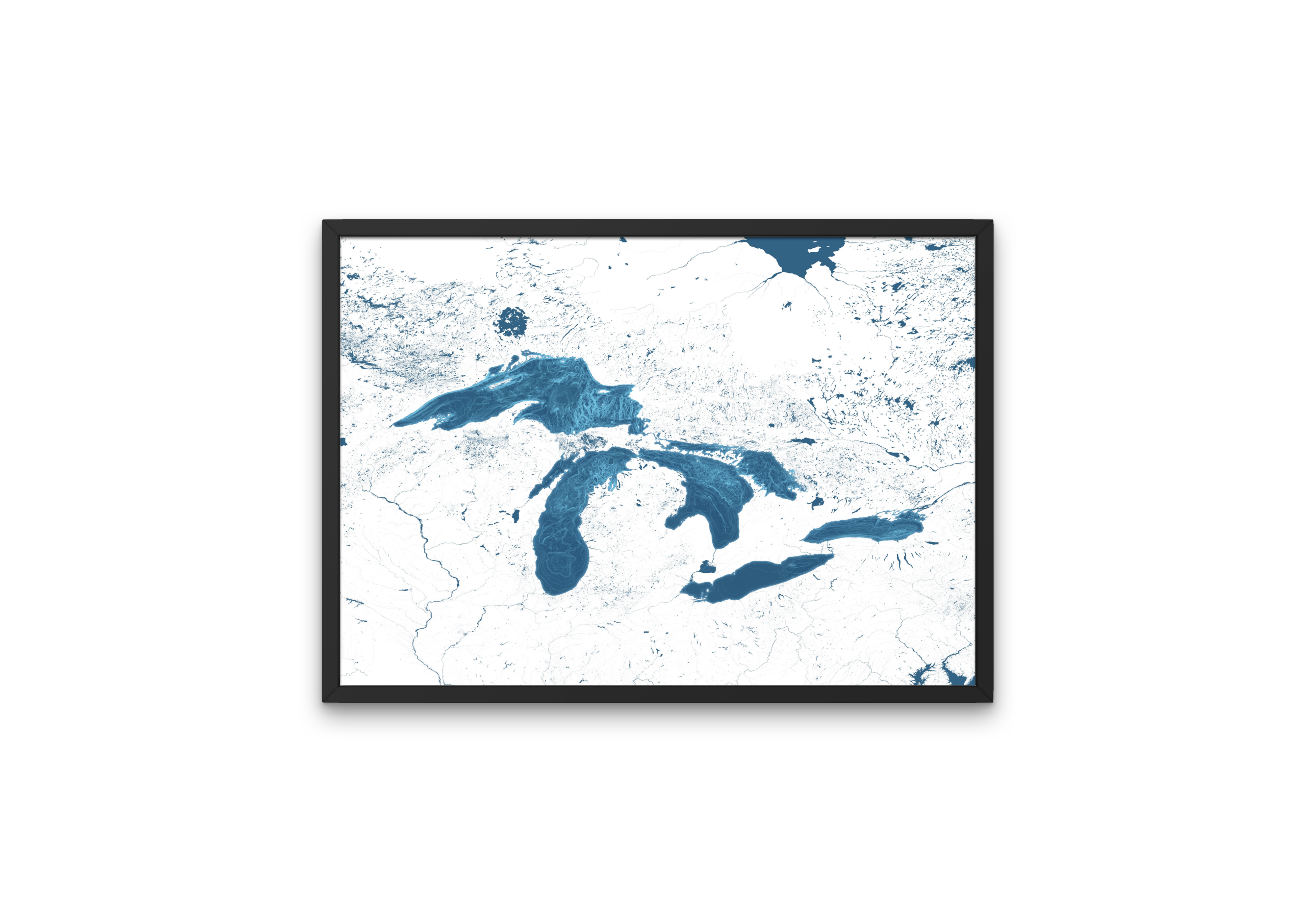 Great Lakes Map Print - Nautical Map Art by Bay Maps LLC