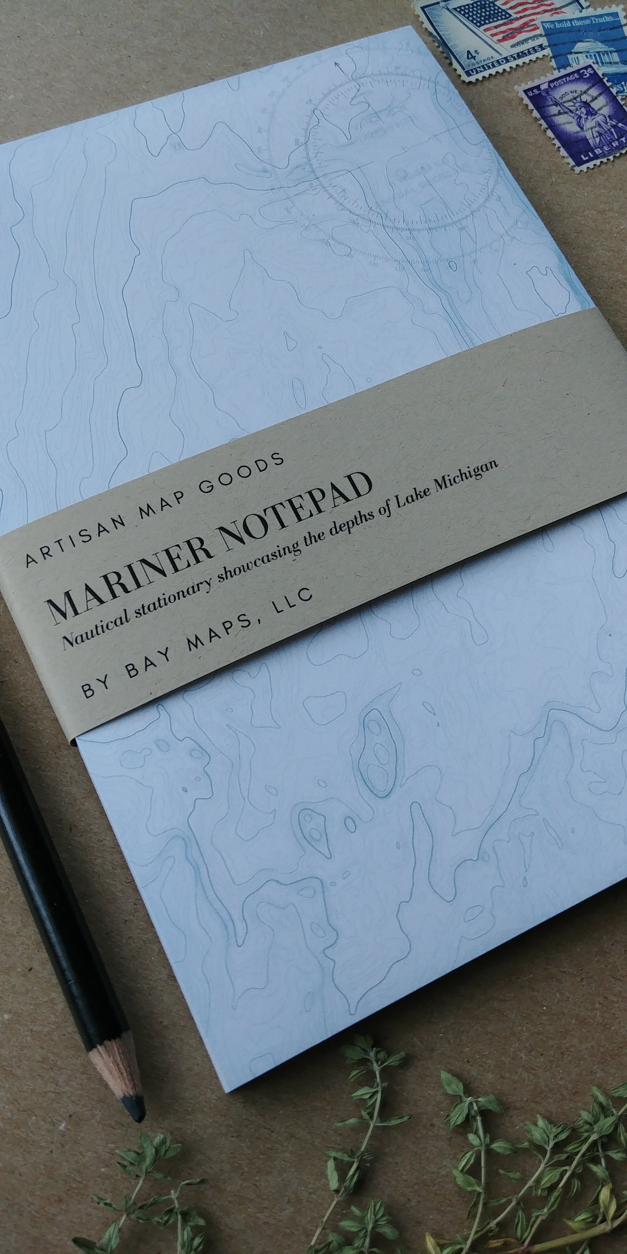 Map Stationery Made in the USA by Bay Maps LLC